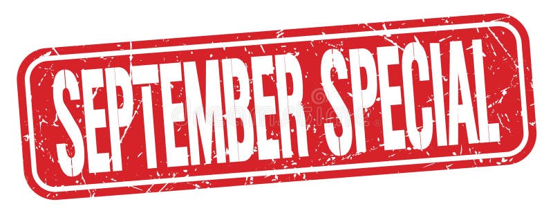 SEPTEMBER SPECIAL Text Written on Red Stamp Sign Stock Illustration ...