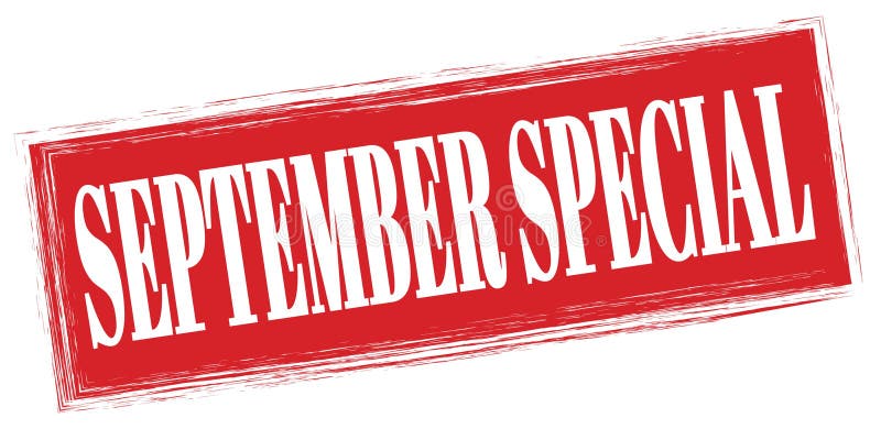 SEPTEMBER SPECIAL Text Written on Red Stamp Sign Stock Illustration ...