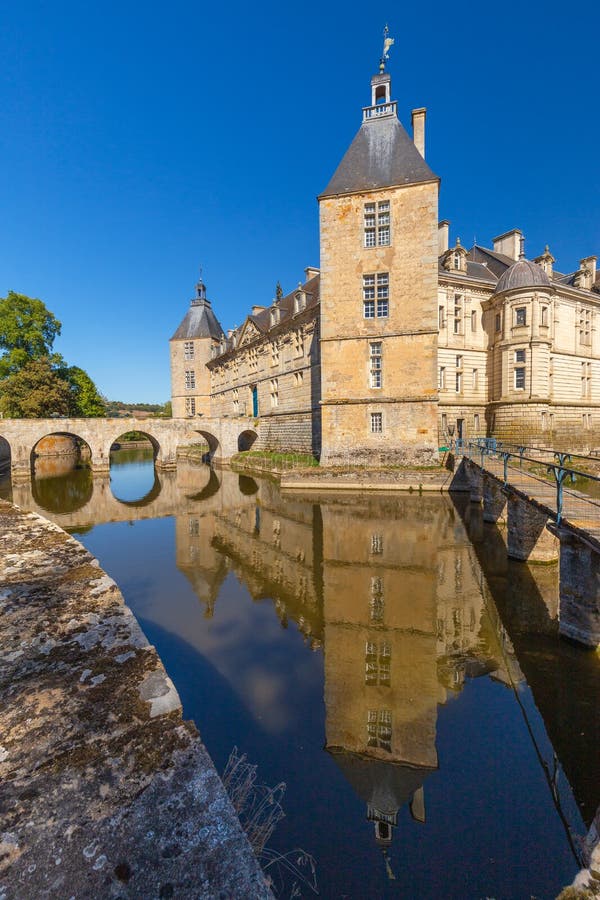 Sully Castle in Burgundy, France Stock Image - Image of architecture ...
