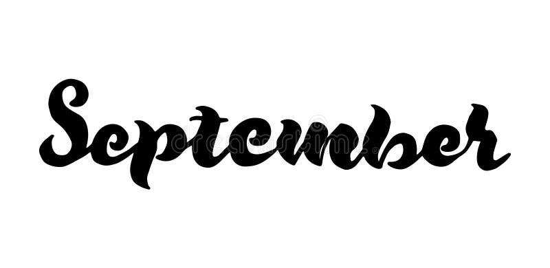 September Clip Art Word Font