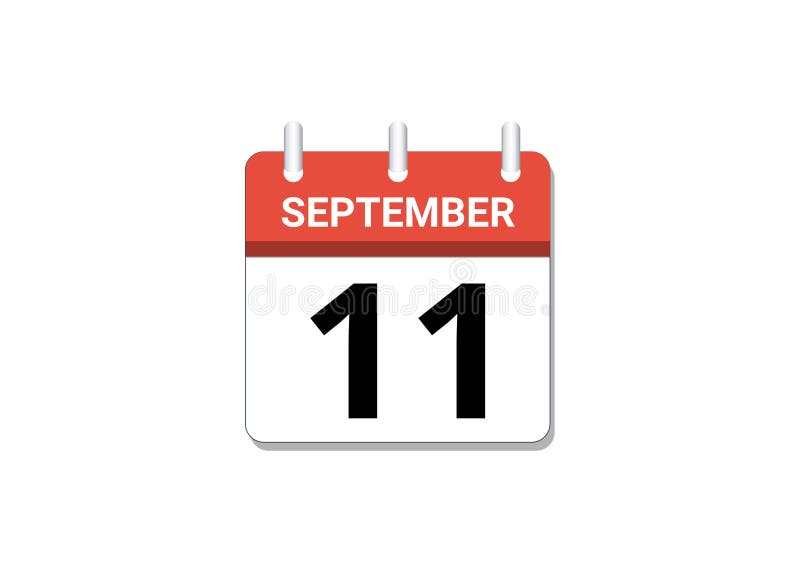 September, 11th Calendar Icon Vector, Concept of Schedule, Business and ...