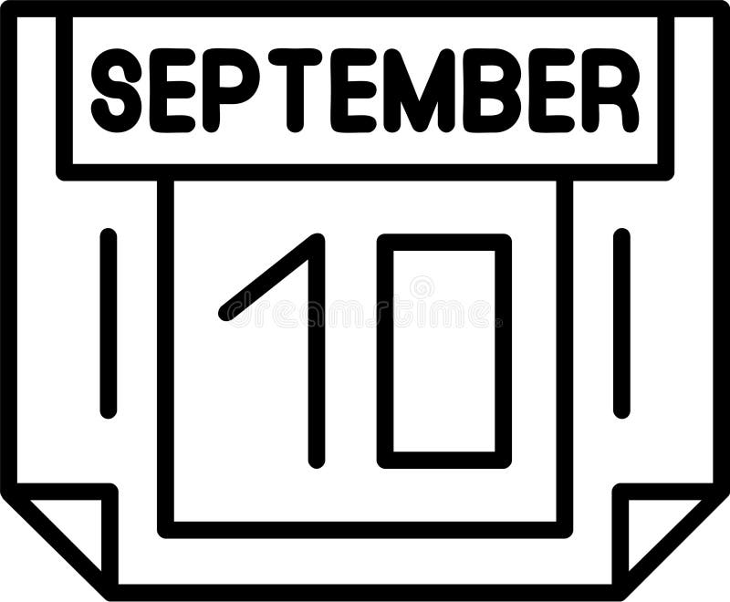 10 September Vector Icon Design Stock Vector - Illustration of ...