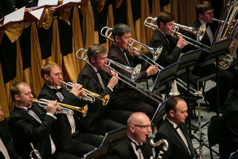 The Symphony Orchestra and the Choir Perform Classical Works Editorial ...