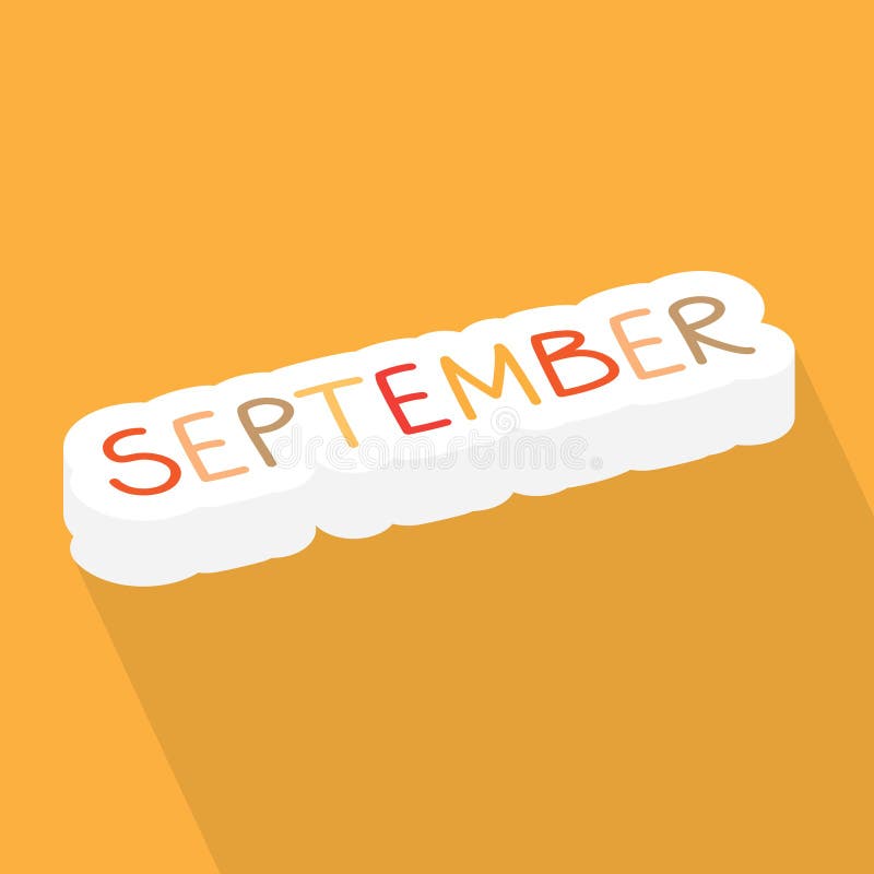 September word concept stock vector. Illustration of design - 194733397
