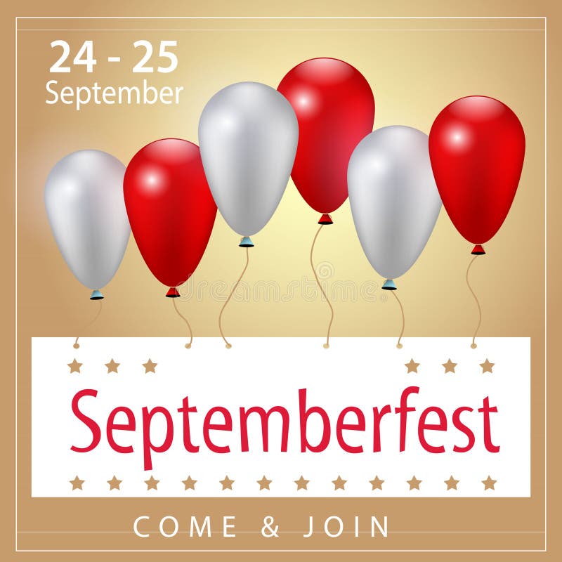 Septemberfest Celebration Banner Design. Stock Photo - Image of ...