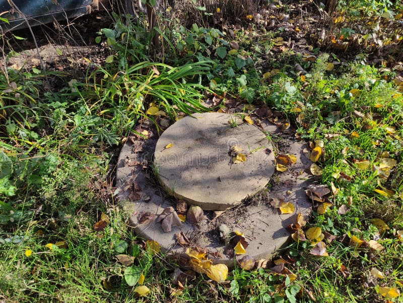 Septic Tank Hatch on the Ground Stock Image - Image of industrial ...