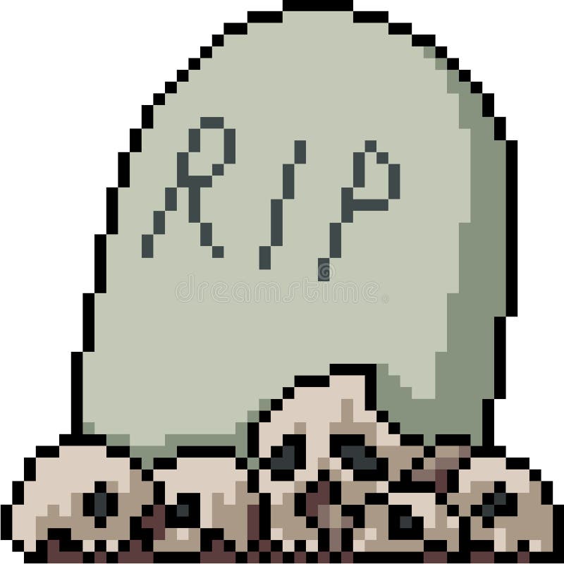 Sepulcro Del Arte Del Pixel Del Vector Muerto Ilustración del Vector ...
