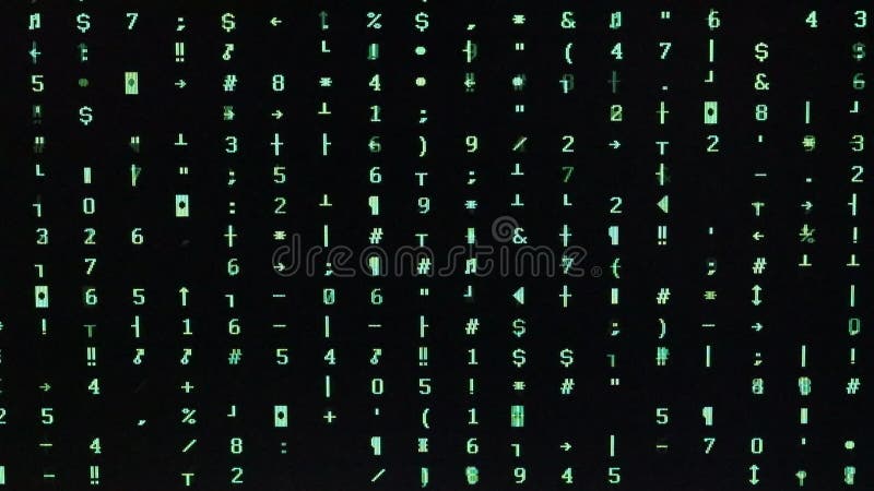 Sequence of Characters on the Computer Screen Stock Video - Video of ...