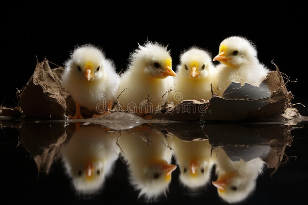 Sequence of a Chick Hatching from an Egg Stock Photo - Image of ...