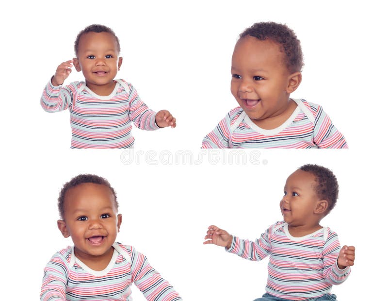 Sequence of Different Expressions of an African-American Baby Stock ...