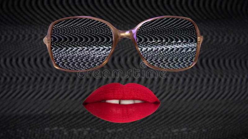Changing Sunglasses with Television Static on Lens Stock Footage ...