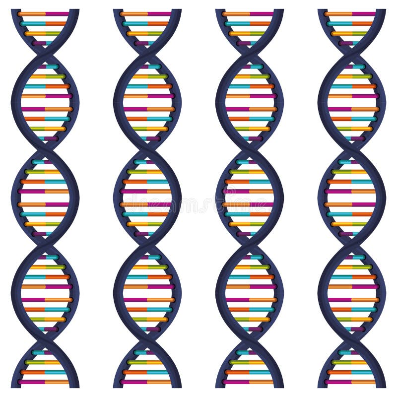 Color Dna Sequence Results on Black Seamless Background. Vector Stock ...