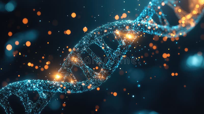 Sequence Dna Helix Organic Texture Data Flow Stock Illustration ...