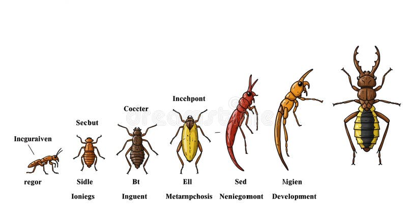 A Sequence of Illustrations Showcases the Stages in the Metamorphosis ...