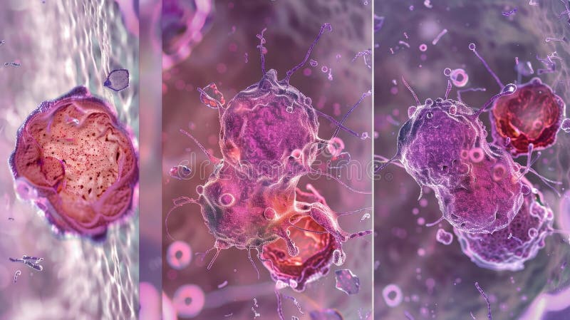 A Sequence of Images Showcasing the Different Stages of Degranulation ...