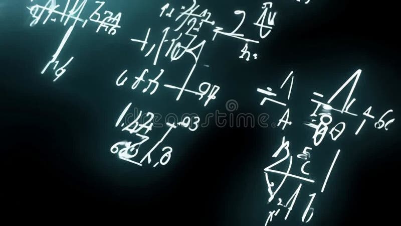 A Sequence of Mathematical Equations and Symbols Appear on a Black ...
