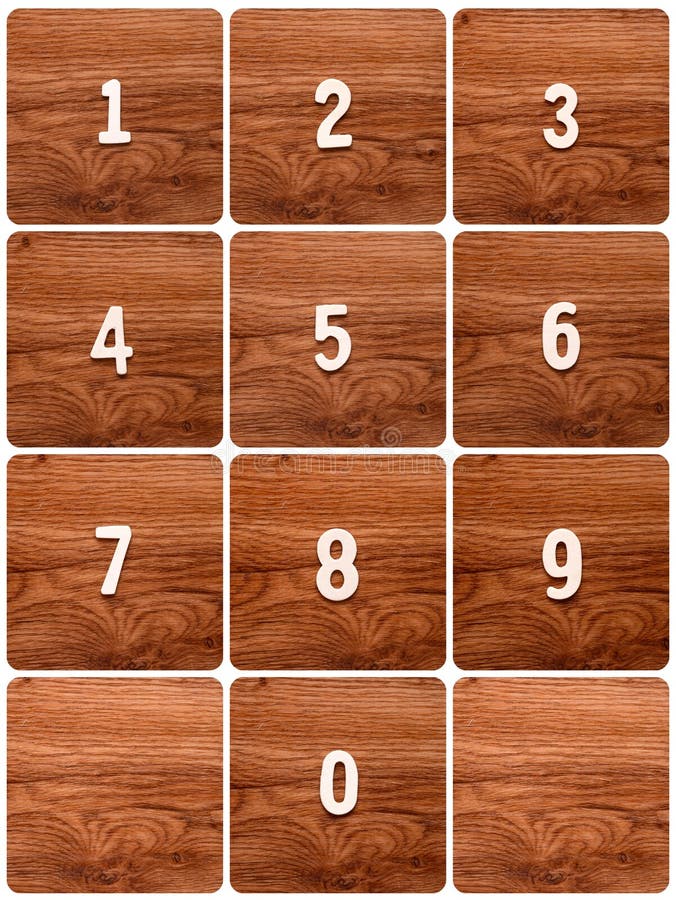 Sequence of Numbers on the Table Stock Photo - Image of square, series ...
