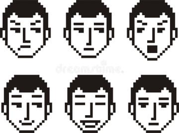 Pixel Heads Stock Illustrations – 208 Pixel Heads Stock Illustrations ...