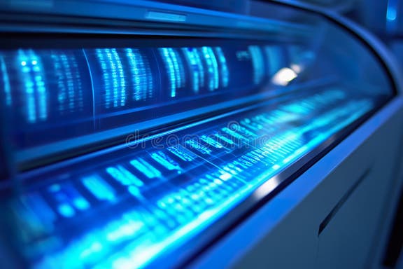 Sequencing Machine Shows Live Data Analyzing DNA Strands and ...