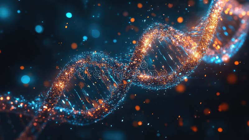 Sequencing Streaming Dna Double Helix Stock Illustration - Illustration ...