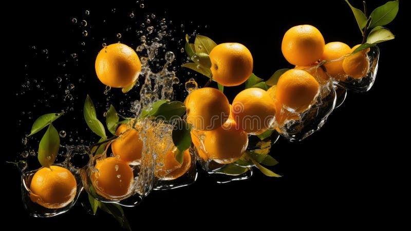 Sequential Falling Orange Fruit Stock Illustration - Illustration of ...