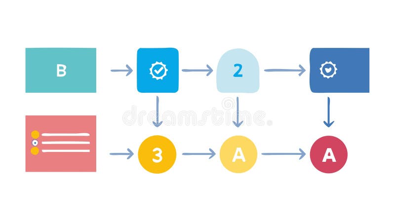 Sequential Process Flow Diagram with Stages, Vector Design Generative AI Stock Vector ...