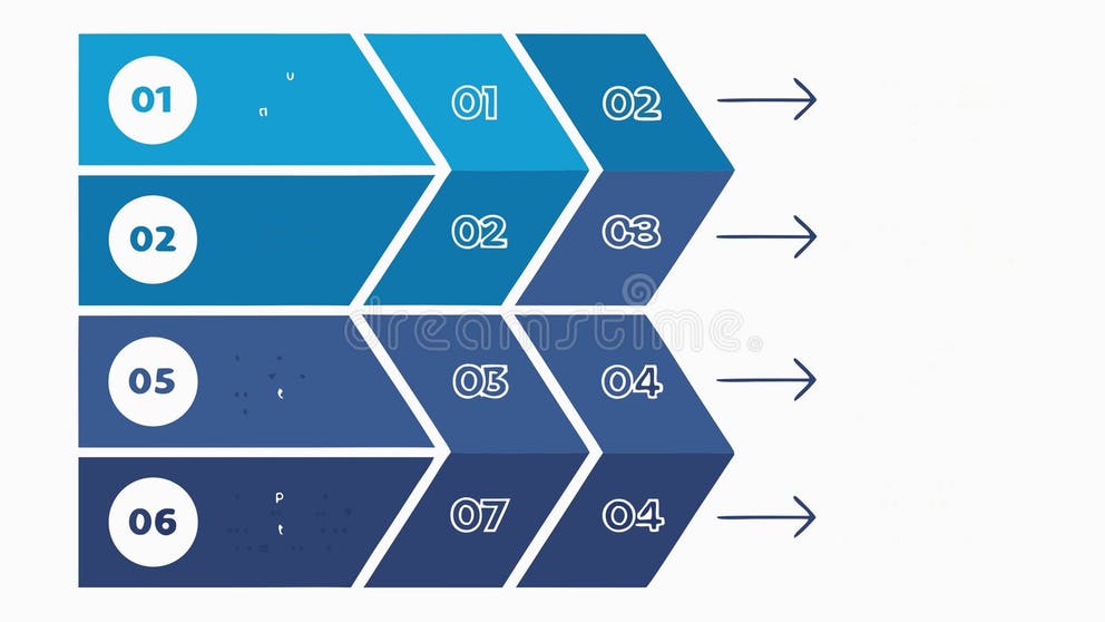 Sequential Process Steps Infographic, Vector Design Generative AI Stock Vector - Illustration of ...