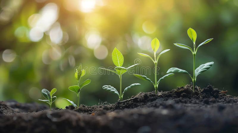 Sequential Tree Growth by Generative AI Stock Illustration ...