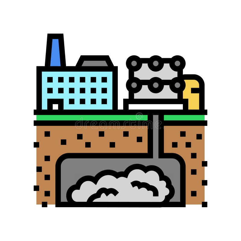 Sequestration Carbon Color Icon Vector Illustration Stock Vector ...