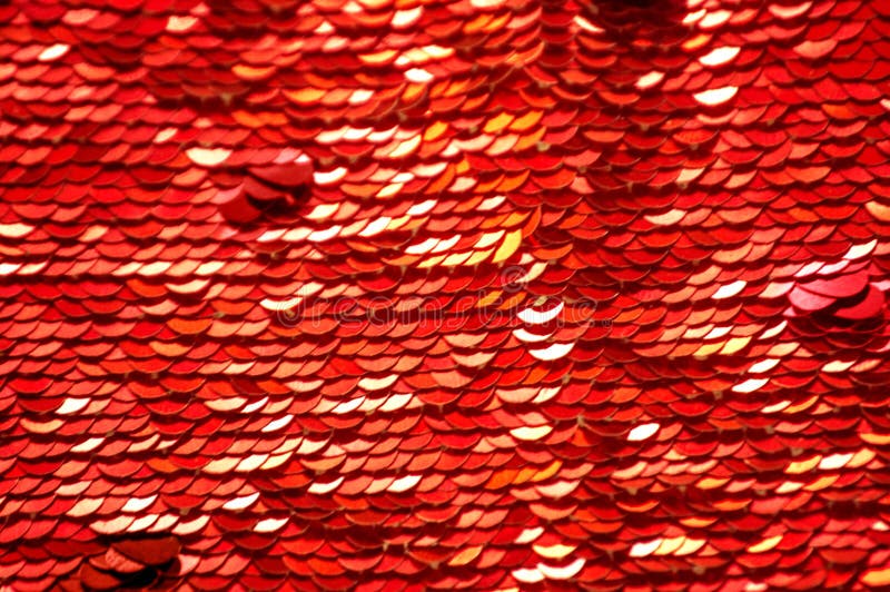 Sequins Close-up Macro. Abstract Background with Red Sequins. Texture ...