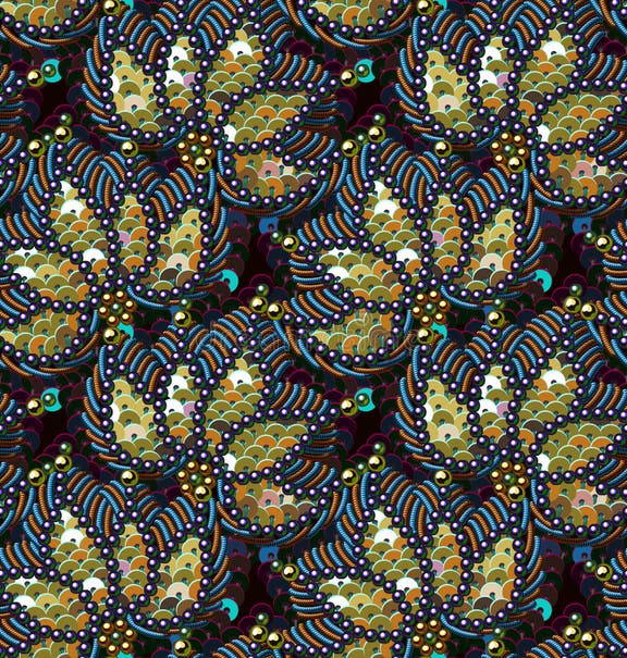 Sequins Seamless Vector Pattern. without Gradient Stock Vector - Illustration of cucumber ...