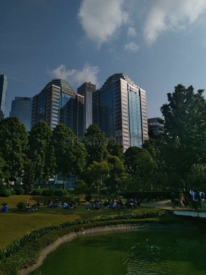 Sequis and Mandiri Tower editorial photography. Image of mandiri ...