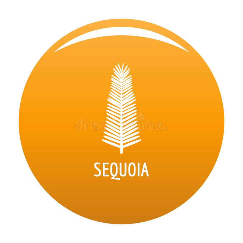 Sequoia leaf icon orange stock illustration. Illustration of large ...
