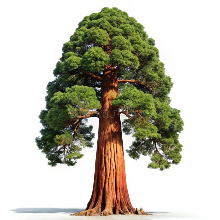 Sequoia Tree Isolated on Transparent Background Stock Illustration ...