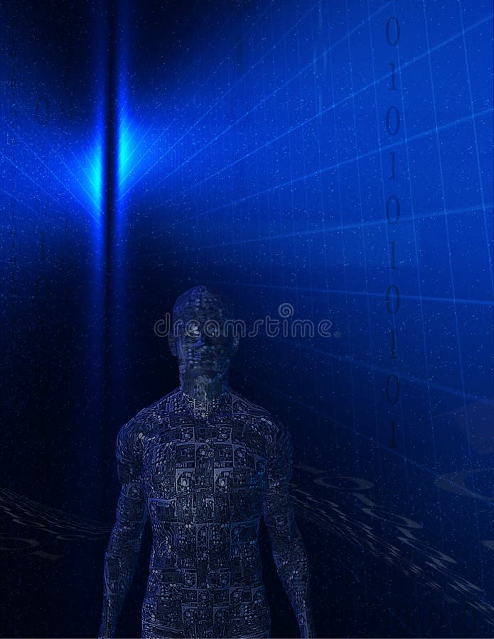 Ser humano binario foto de archivo. Imagen de creencia - 2040952
