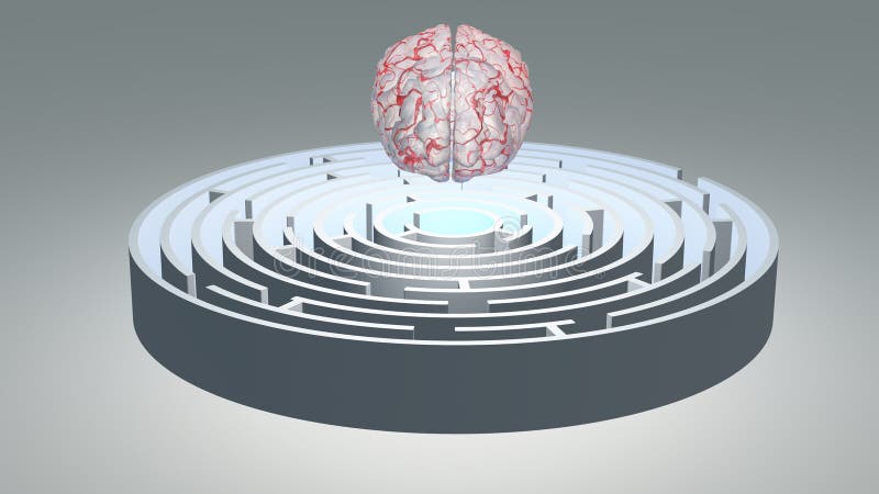 Laberinto del cerebro ilustración del vector. Ilustración de cerebro ...