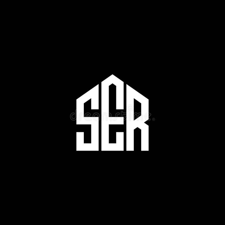 SER Letter Logo Design on BLACK Background. SER Creative Initials ...
