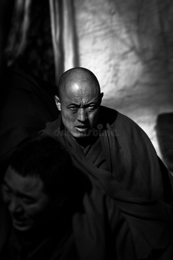 Sera Monastery Debating Monks Looks Hard Lhasa Tibet Editorial Stock ...