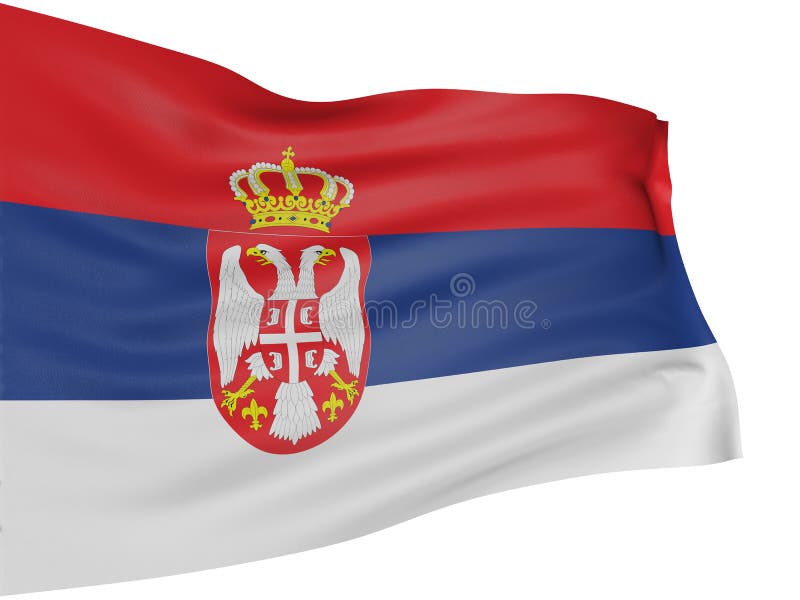 Serbisk Flagga, Illustration Stock Illustrationer - Illustration av ...