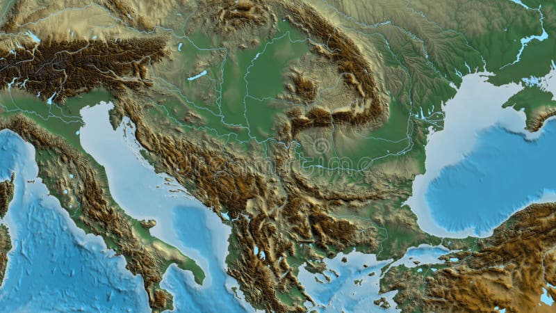 Serbia area. Relief map stock illustration. Illustration of relief - 283716772