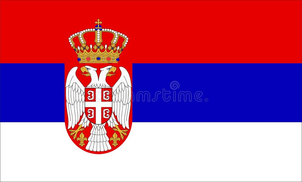 Serbia Flag Design Vector stock vector. Illustration of africa - 266706294