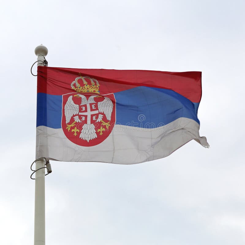 Serbian flag stock image. Image of original, symbol, fabric - 25327685