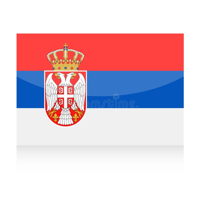 Serbia Flag Vector Icon stock illustration. Illustration of flat ...