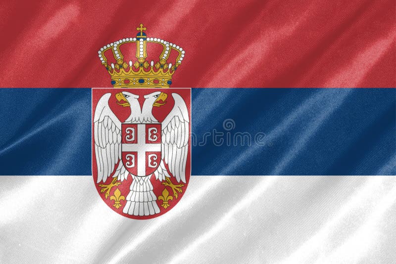Flag Of Serbia stock photo. Image of wind, wave, moving - 5024200