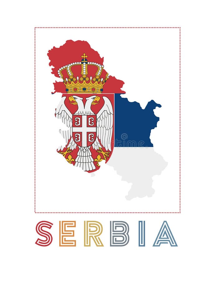 Serbia Logo. Map of Serbia with Country Name and. Stock Vector ...