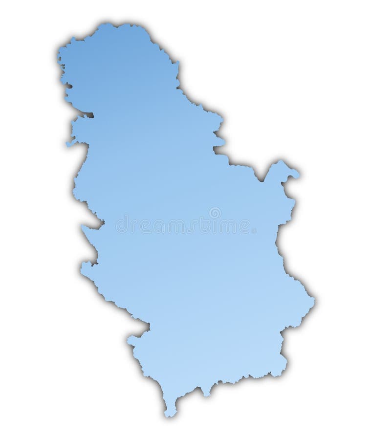 Serbia map stock illustration. Illustration of contour - 7165846