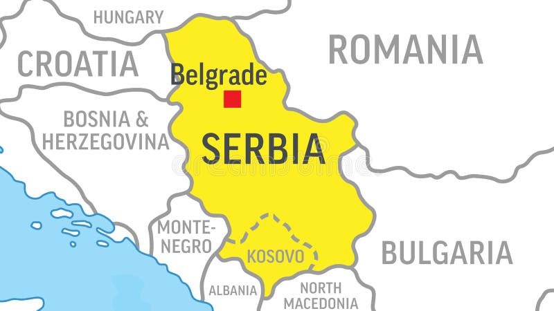 Serbia Map. Zoom on World Map. Vector Illustration Stock Vector ...