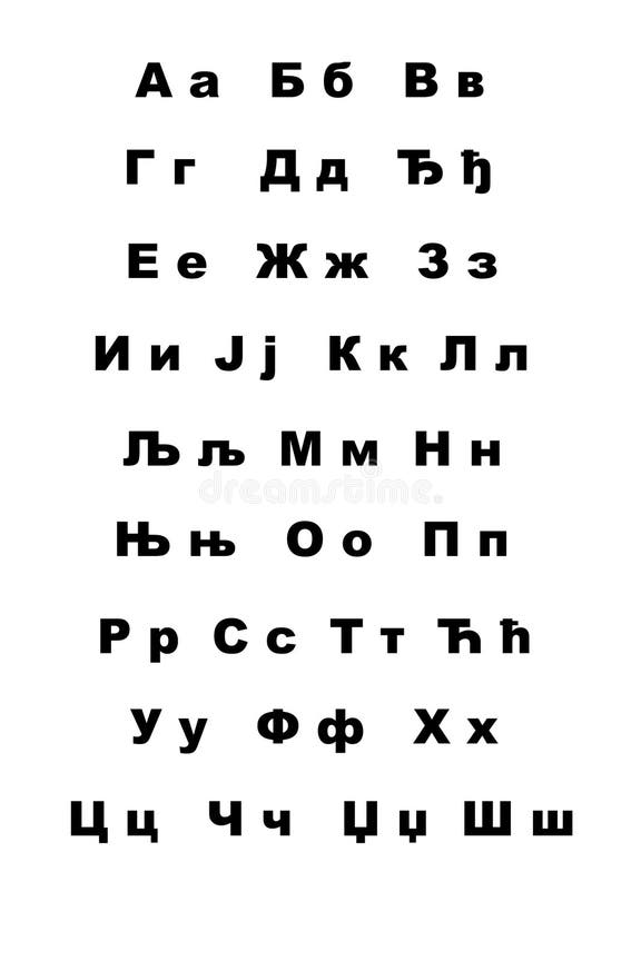 Serbian Cyrillic Capitals Alphabet Stock Illustrations – 2 Serbian ...