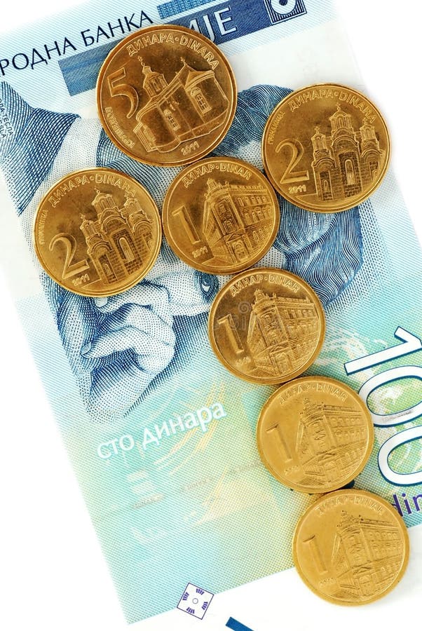 Serbian dinar coins stock image. Image of group, dinar - 23230851