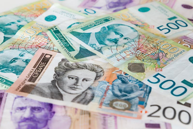 Serbian Dinars Banknotes. Currency Cash Money Stock Photo - Image of ...